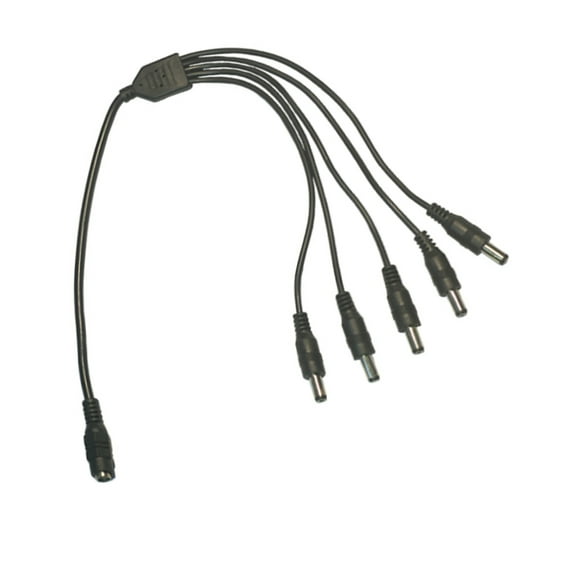 Jesscasday 40cm DC5521 Power Splitter Cable Wire 5.5x2.1mm Female to 5 ...