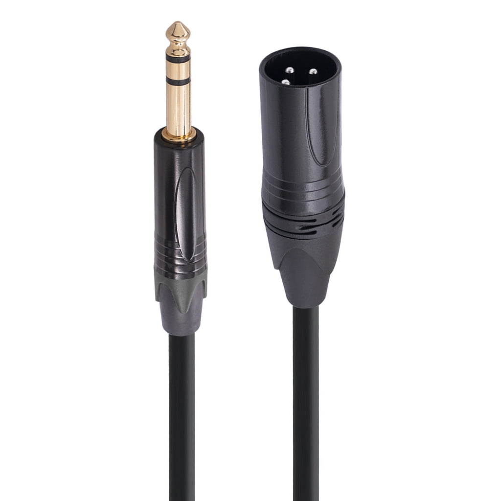 Jesscasday 6.35mm 1/4 Inch TRS to XLR Speaker Cable Male to Male ...