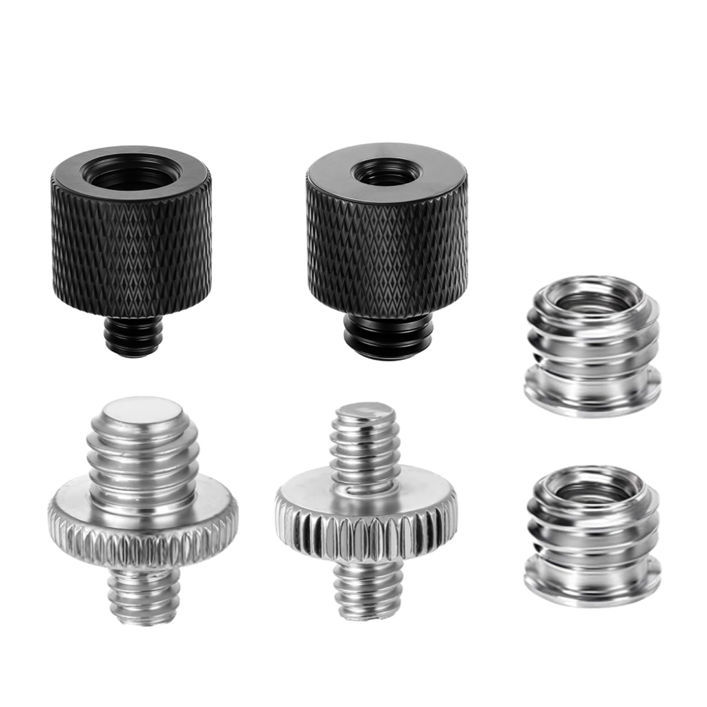 Jesscasday 6Pcs Stainless Steel Aluminum Tripods Screw Converters For ...