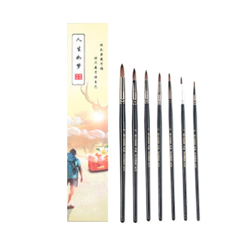 Jesscasday 7 Pcs Multi-purpose Paint Brush Artist Pointed Paint Brushes ...