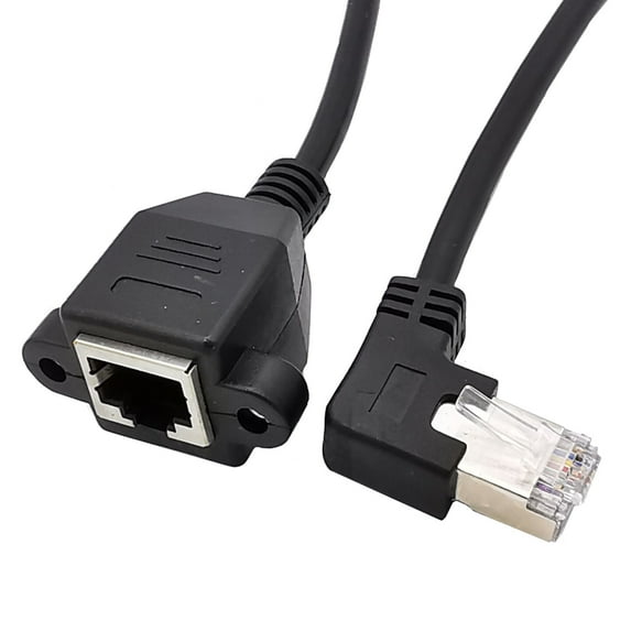 Jesscasday 90° Angled Ethernet Cable Cat6 RJ45 Ethernet Extension Cord ...