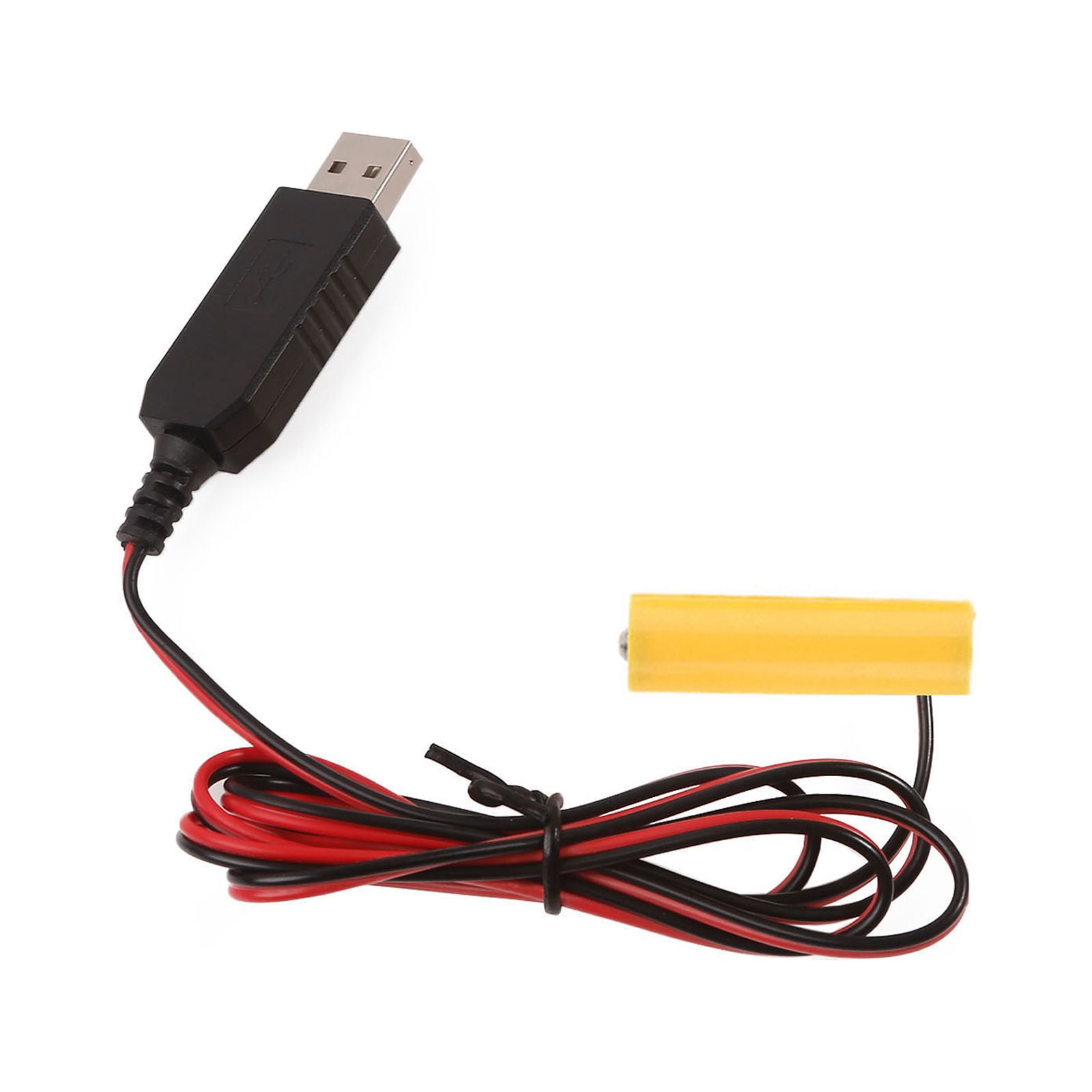 Jesscasday AA Dummy Battery Adapter USB 5V to 1.5V Power Supply Replace ...