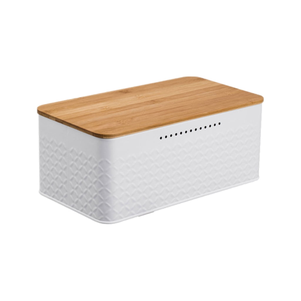 Jesscasday Bread Holder Bin with Lid Large Vintage Bread Boxes Metal ...