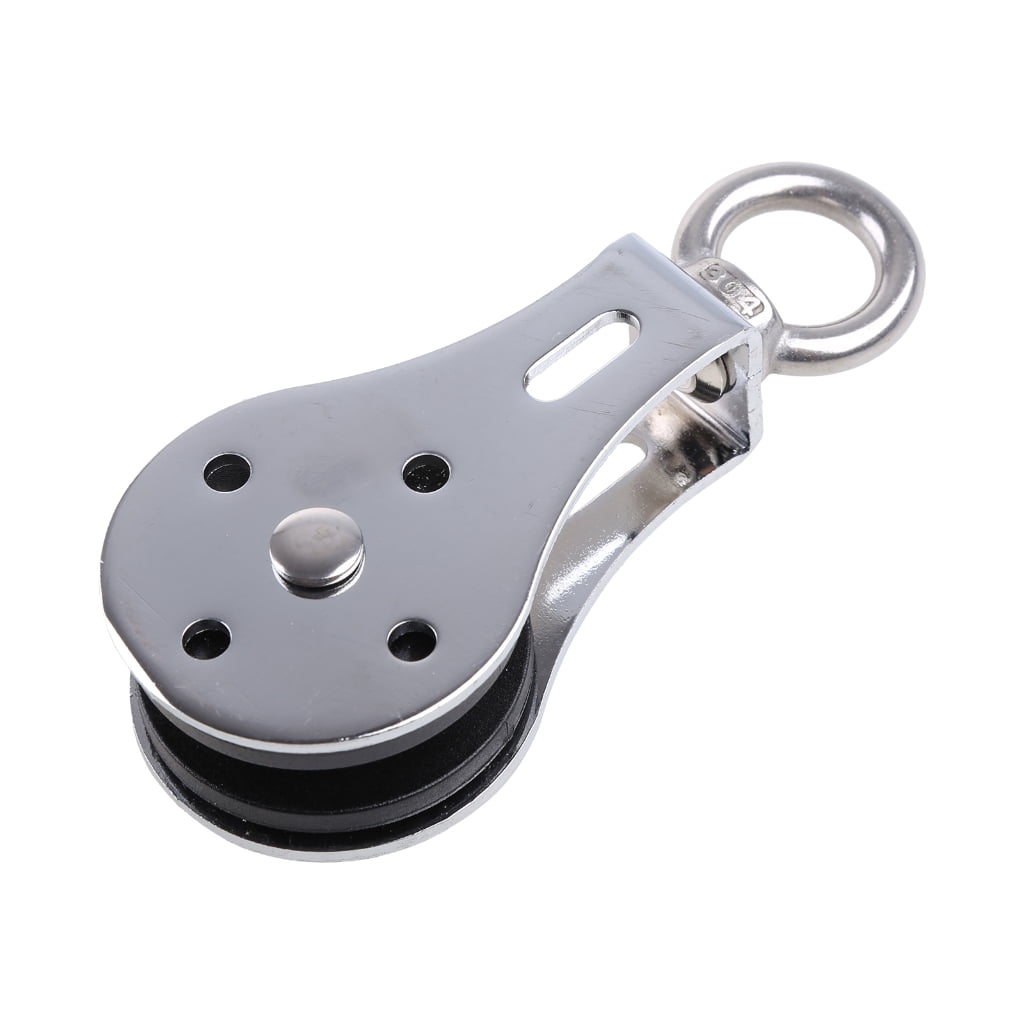 Jesscasday Cable Pulley 360 Degree Rotation Traction Wheel Detachable ...