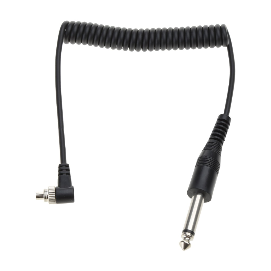 Jesscasday Camera Flash Sync Cable, Professional Coiled Wire 2.5mm 3 ...