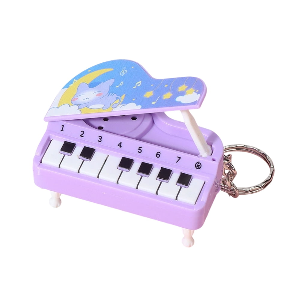 Jesscasday Cartoon Music Electronic Piano Key Chain Creative Couple ...