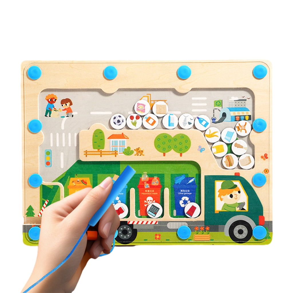 Jesscasday Children Maze Puzzle Magnetic Labyrinth Table Game Pen ...