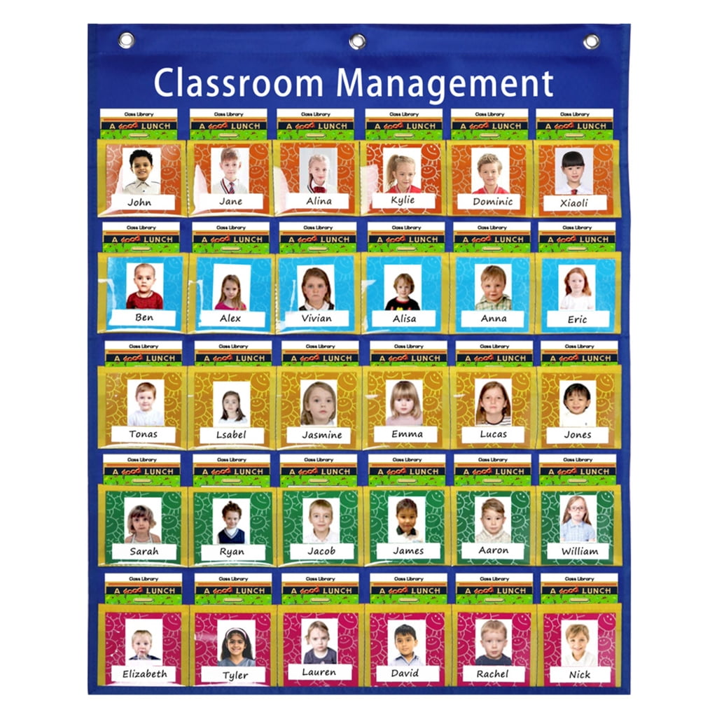 Jesscasday Classroom Behavior Pocket Chart 22.5x26.75Inch Organization ...