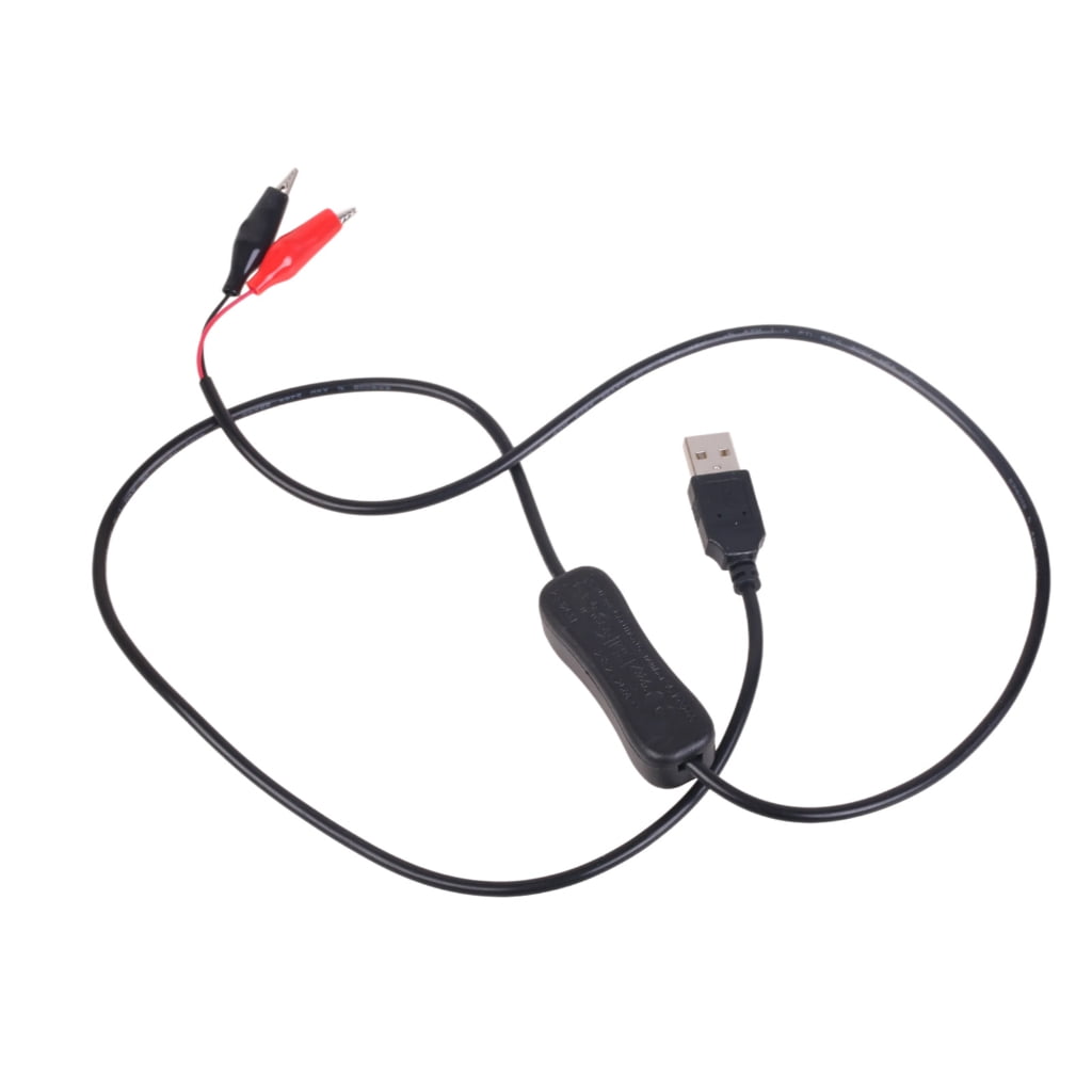 Jesscasday Clip Test Cable Male Connectors Wire to USB Tester Line with ...