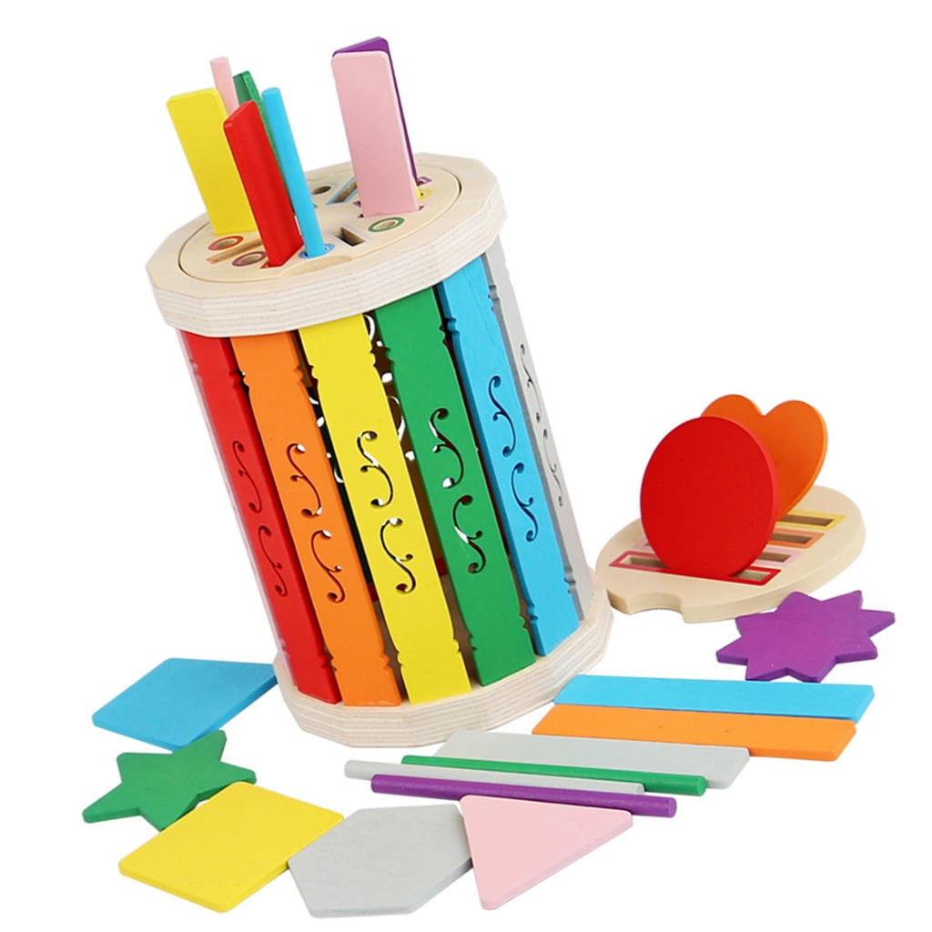 Jesscasday Color Sorting Shape Matching Sensory Puzzle Game Toy Kids ...