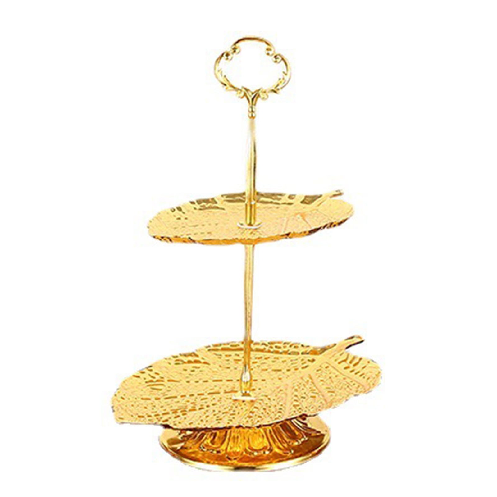 Jesscasday Dessert Pastry Stand Wrought Iron Fruit Plates 1/2/3 Tiers ...