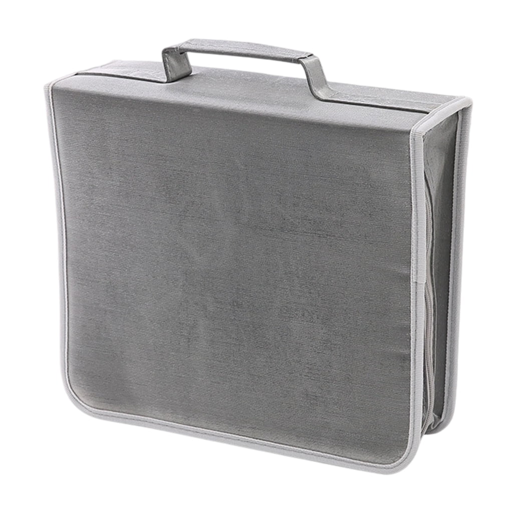 Jesscasday Disc Storage Box Carrying Case with Handle Stackable VCD ...