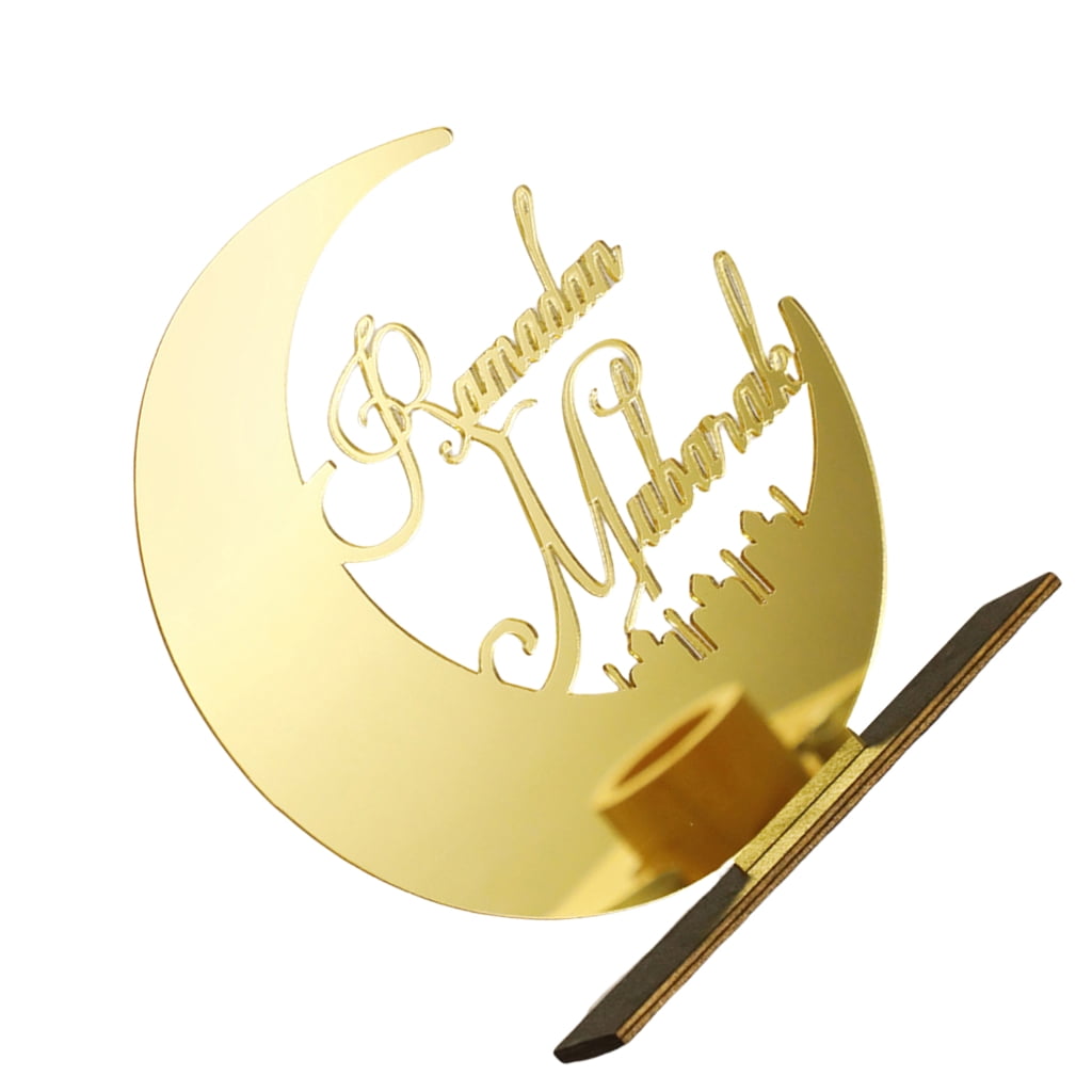 Jesscasday Eid Mubarak Ramadans Acrylic Moon Table Sign for Muslims ...