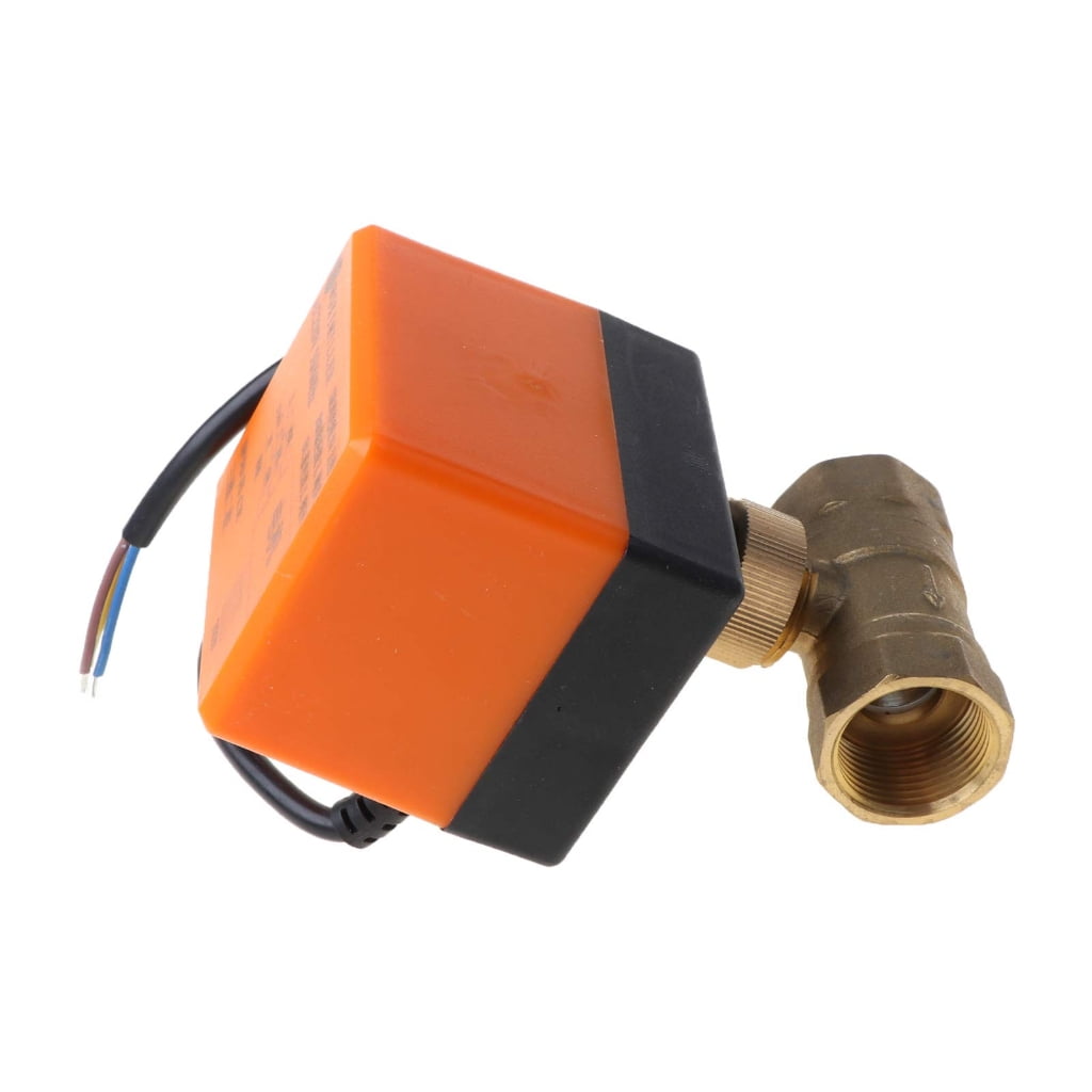 Jesscasday Electric Motorized Brass Ball for Valve DN20 AC 220V 2 Way 3-Wire with Actuator ...