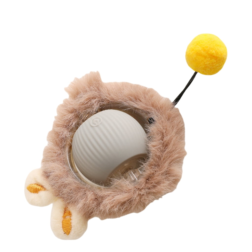 Jesscasday Electric Tail Cats Toy Furry Teasing Sphere Automatic ...