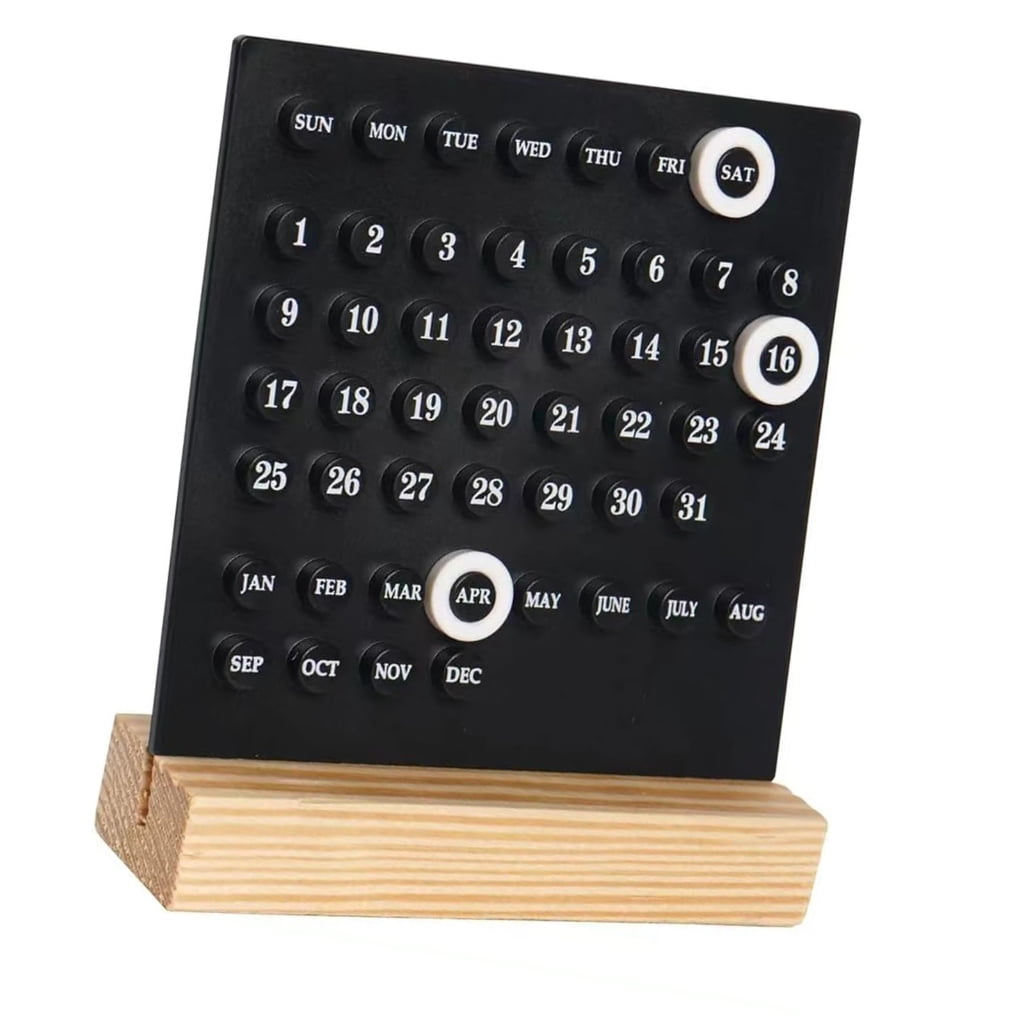 Jesscasday Elegant Acrylic Countdown Permanent Calendar Stand for Desk ...