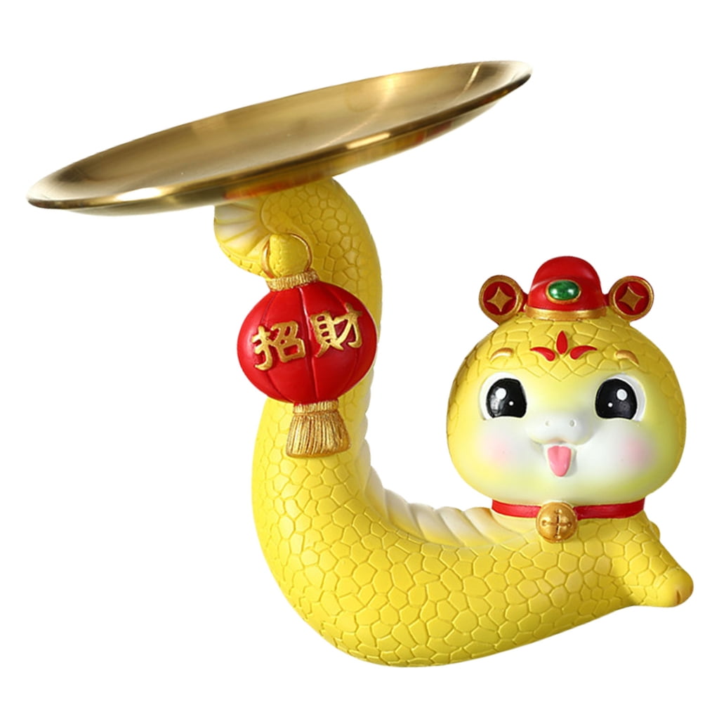 Jesscasday Elegant Snake Desk Organizers, Snake Statues Holder Tray ...