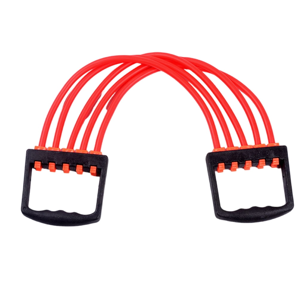 Jesscasday Five Tube Chest Expander Exercise Resistance Trainer Chest ...