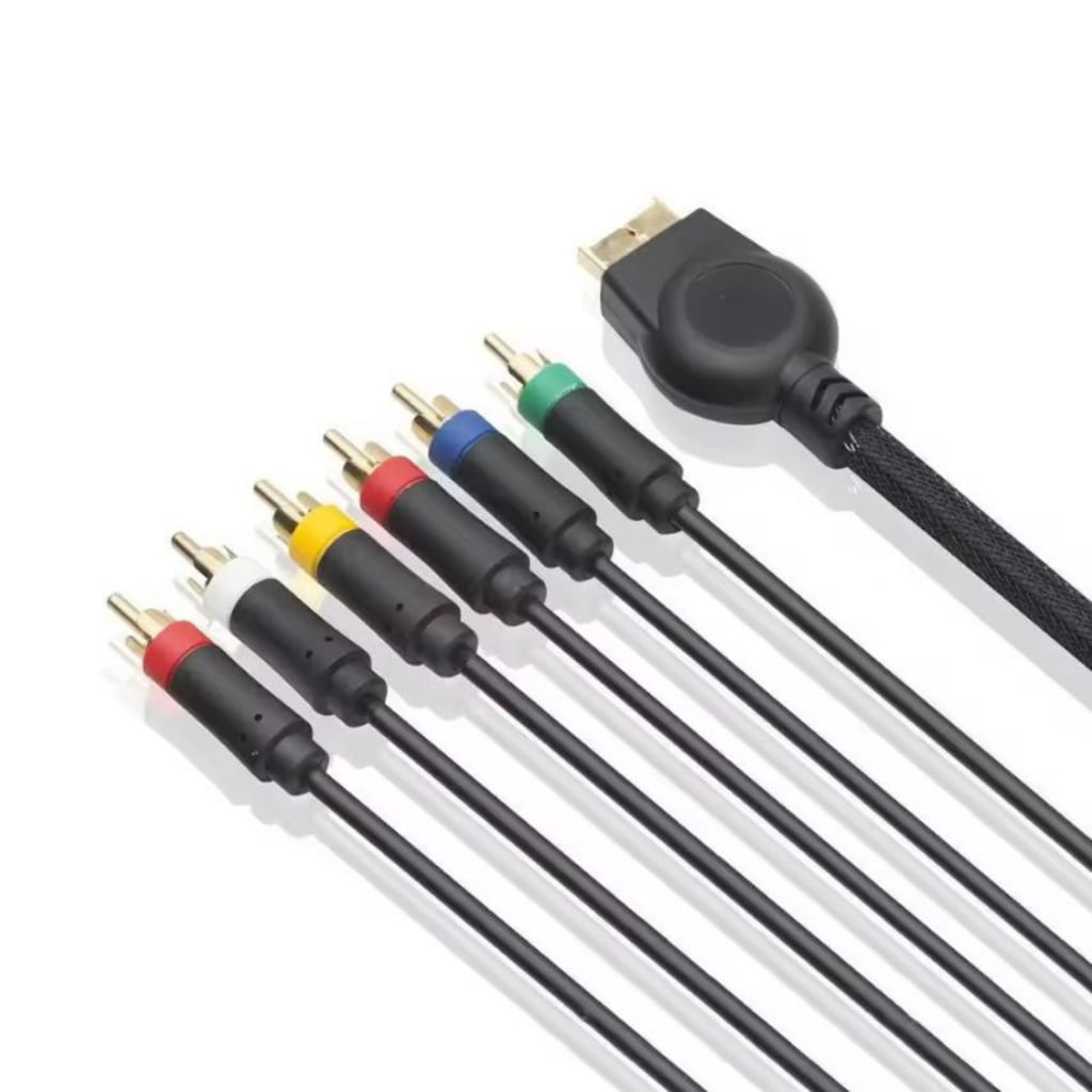 Jesscasday Game Console AV Component Cable 1.8m ABS Cord Enhances ...