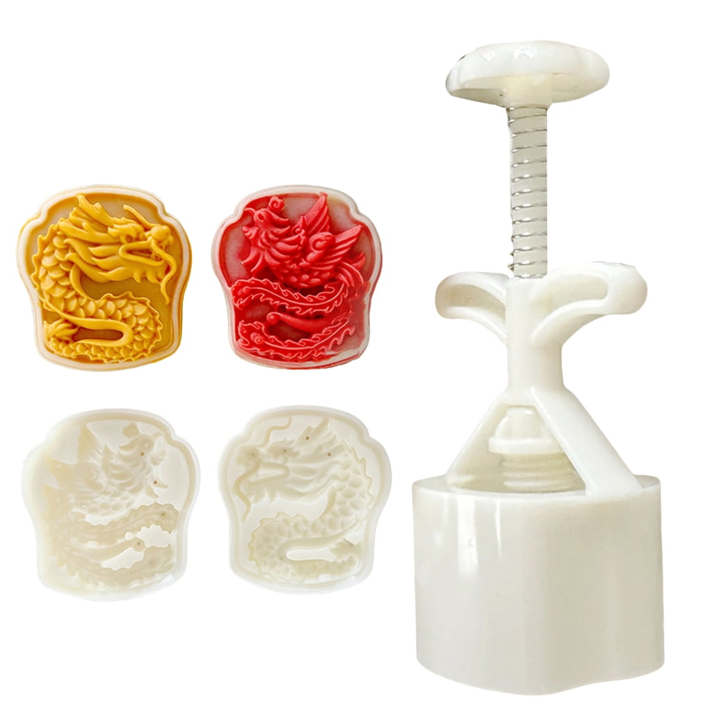 Jesscasday Hand Press Mooncakes Mold Traditional Bean Pastes Cake ...