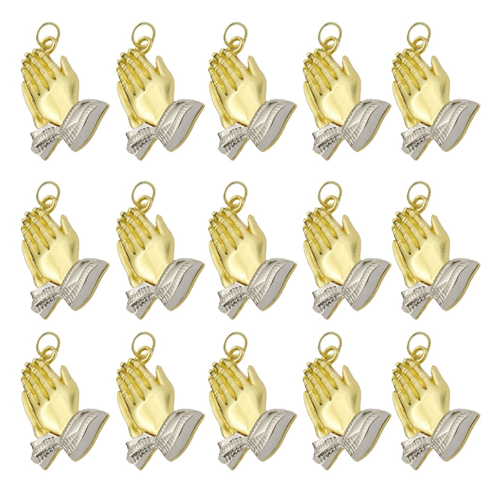 Jesscasday Handcraft Praying Hand Pendant Prayer Hands Keychains Charm ...