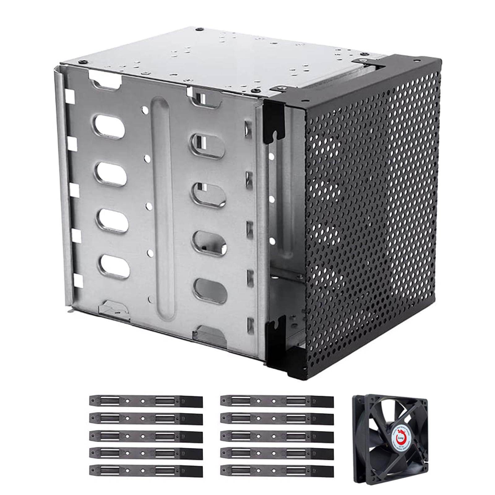 Jesscasday Hard Drive Cage,Galvanized Steel Plate + ABS Cage Hard Drive ...