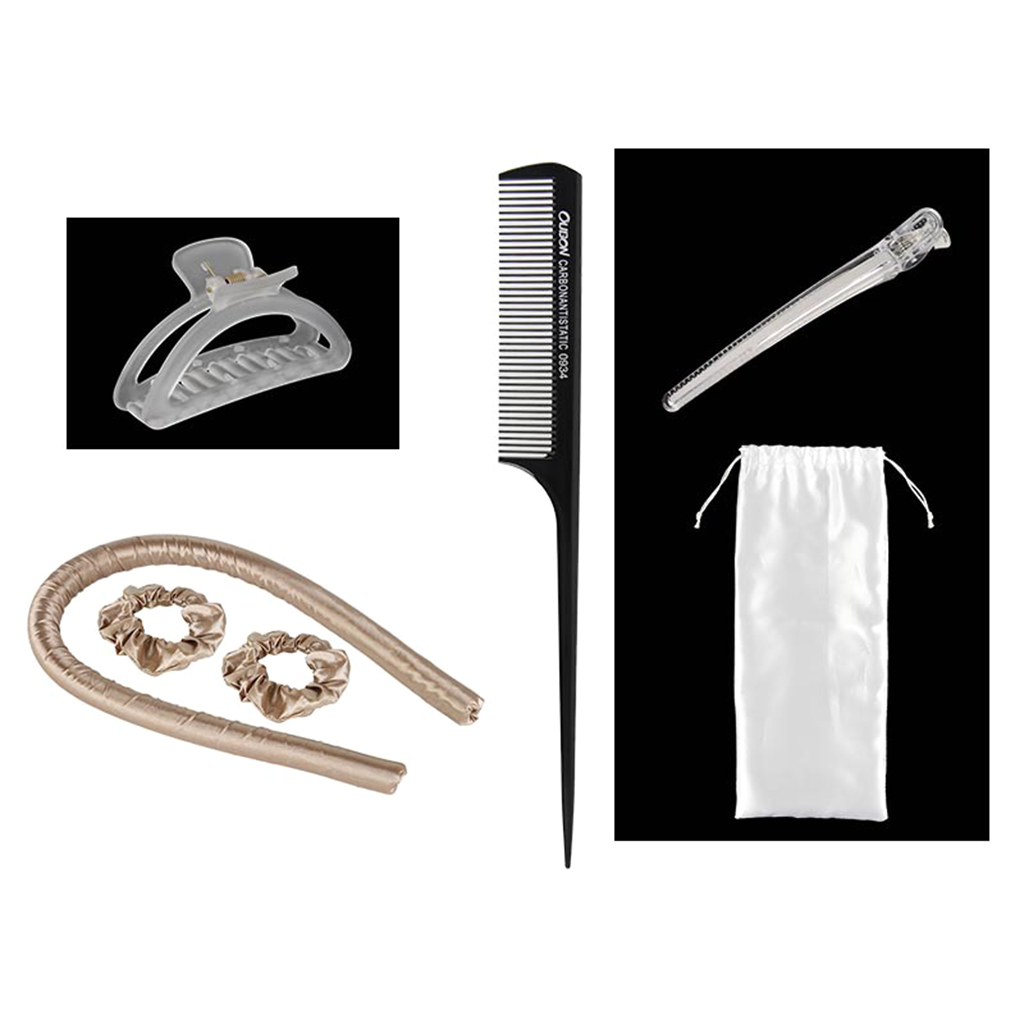 Jesscasday Heatless Hair Curlers Roller Combs Kit for Long Hair to ...