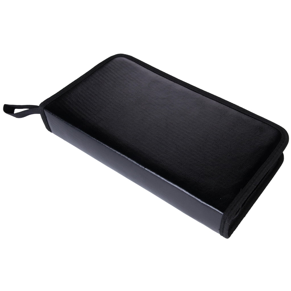 Jesscasday High Capacity 80 Disc PU Leather CDs DVDs Storage Case ...