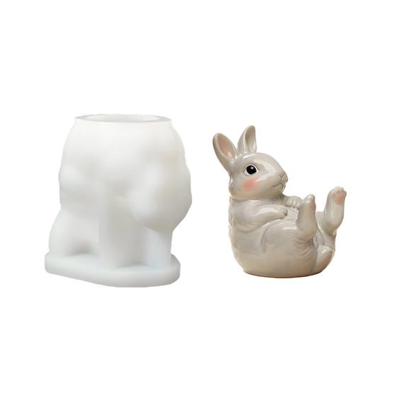 Jesscasday High Elasticity Silicone Rabbit Mold for Making Rabbit Shape ...