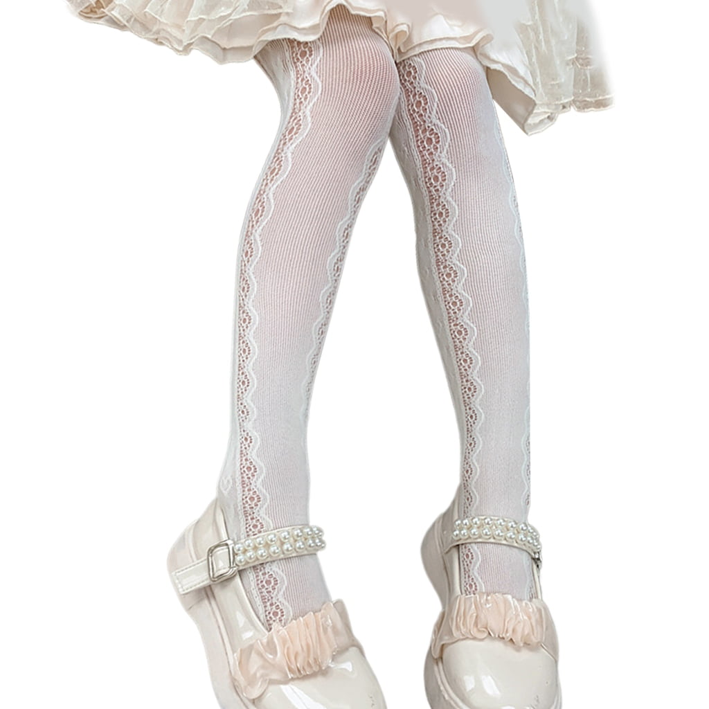 Jesscasday Kids Not Slip Cotton Tights Kids Fashion Layered Fishnet ...