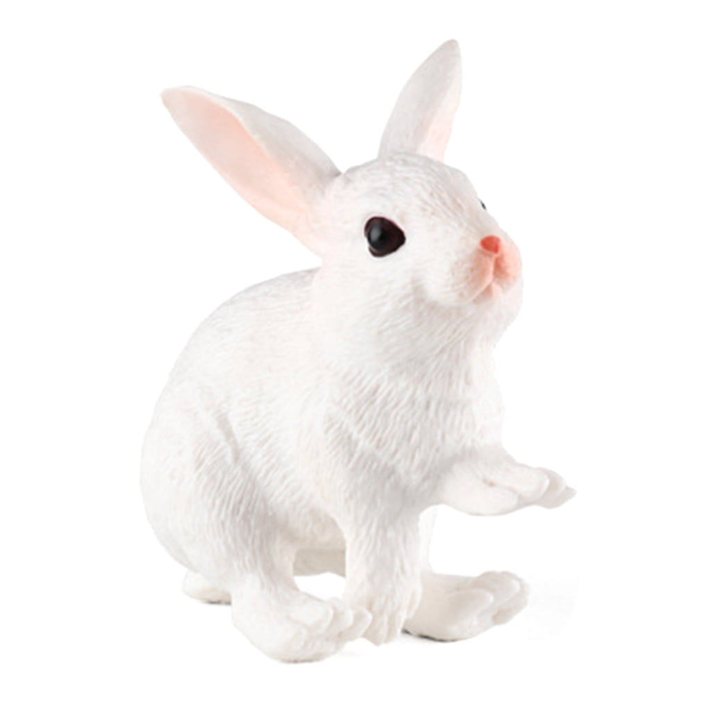 Jesscasday Mini Rabbit Model Figure PVC Rabbit Figurine Kids ...