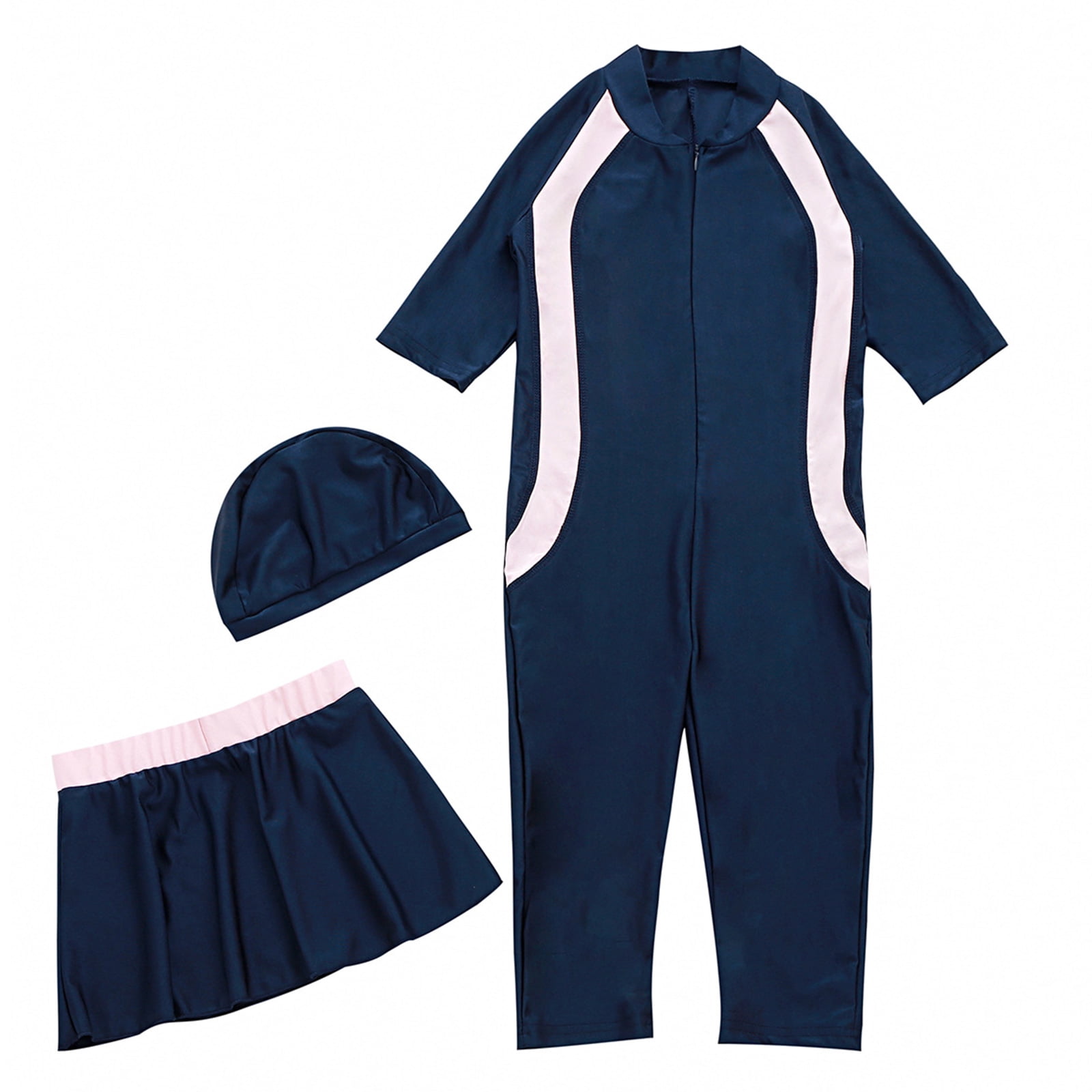 Jesscasday Modest Muslim Swimwear for Girls Islamic Full Cover Hijab ...