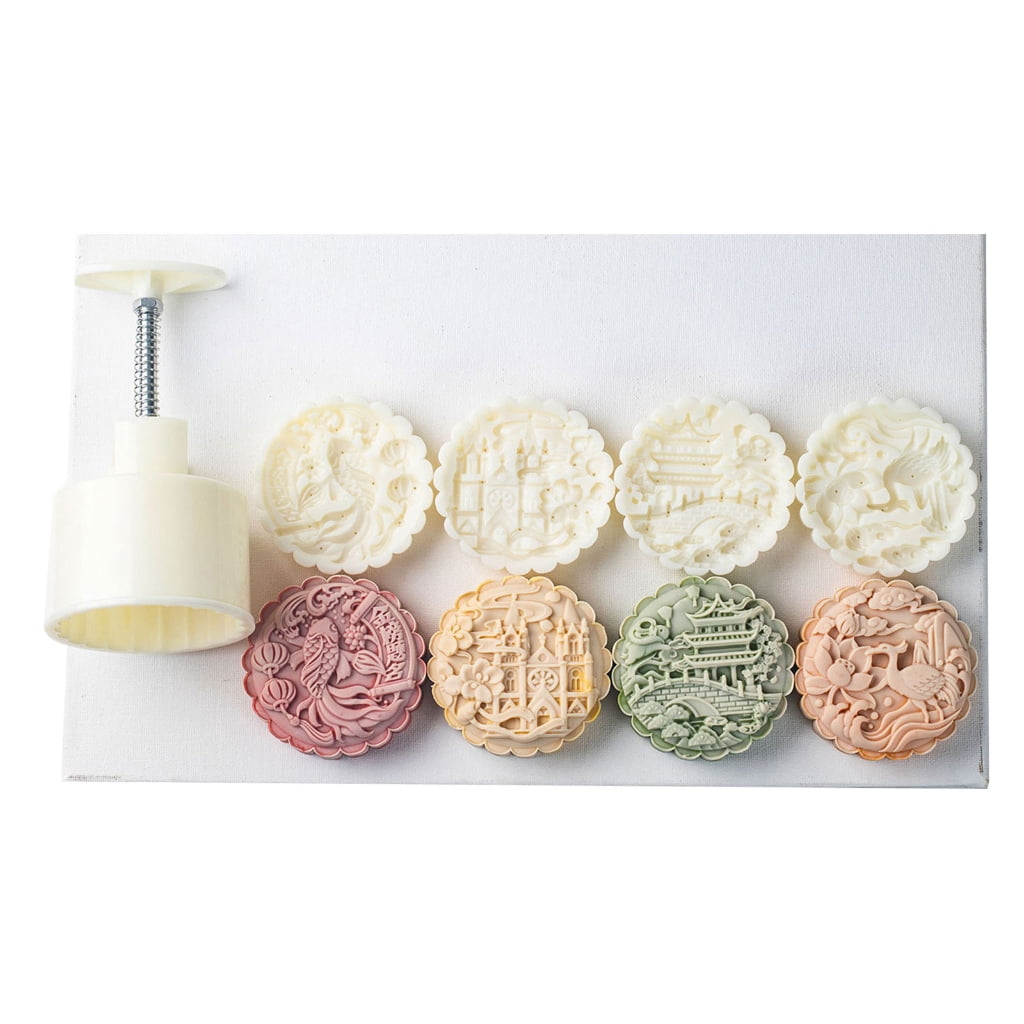 Jesscasday Mooncakes Molds Cookie Stamps Dessert Baking Tool Hand ...