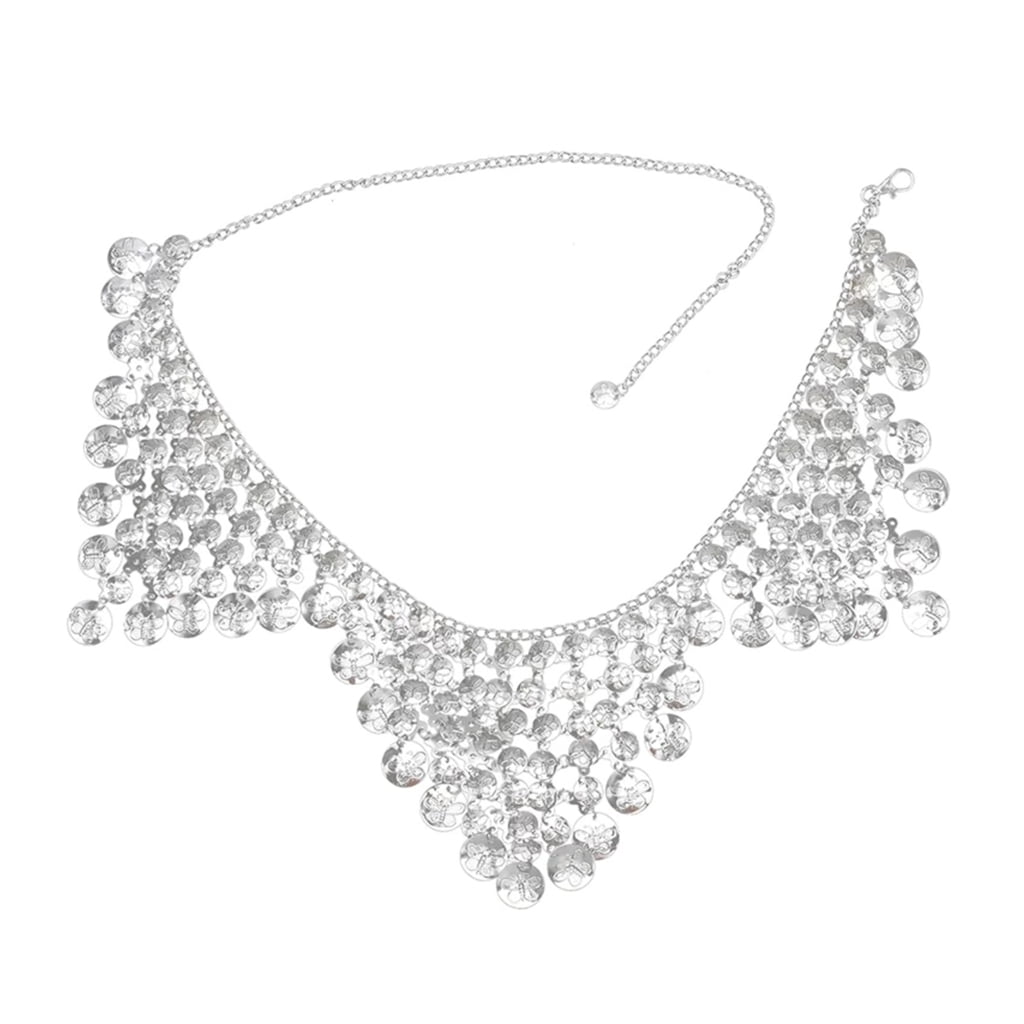 Jesscasday Multilayer Waist Chain Coin Pendant Tassels Body Chain Belly ...