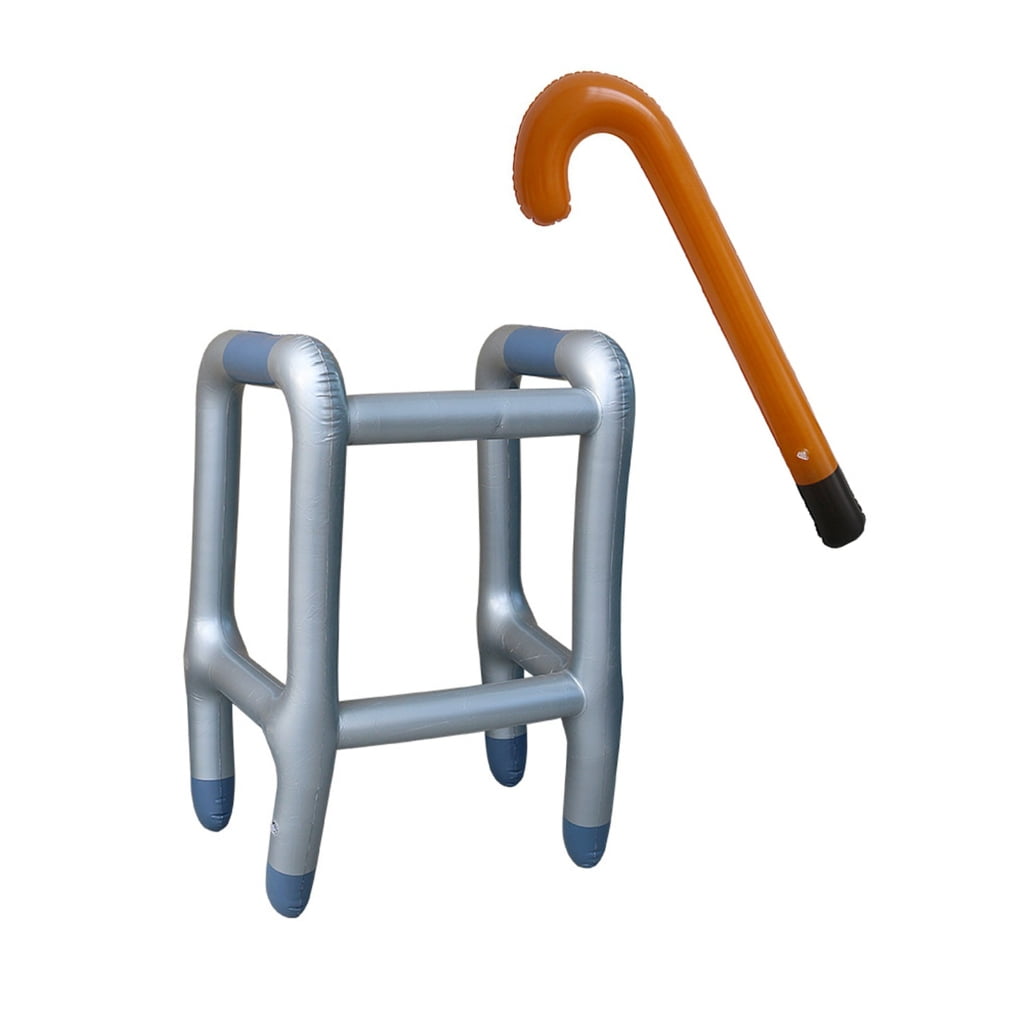 Jesscasday PVC Inflatable Walker And Cane Set Great For Indoor And ...