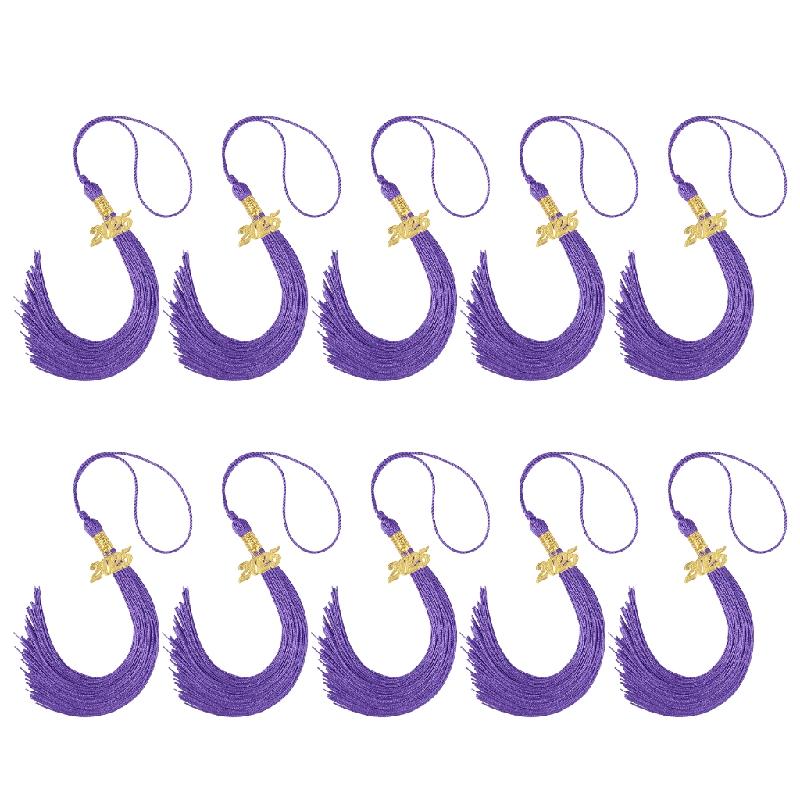 Jesscasday Pack of 10 Gold Charm Graduation Caps Tassels 2025 for Caps ...