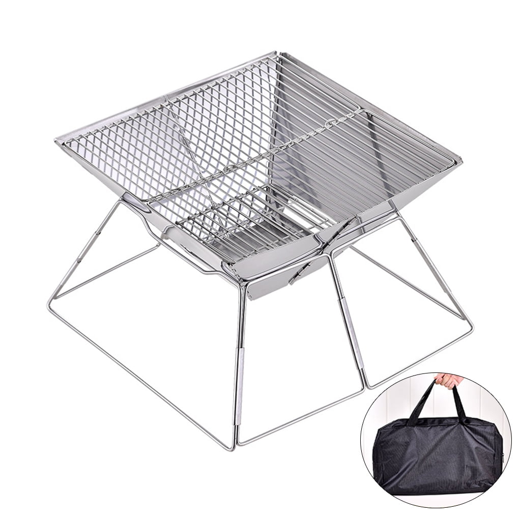 Jesscasday Portable Foldable Camping Barbecue Grill Lightweight BBQ ...