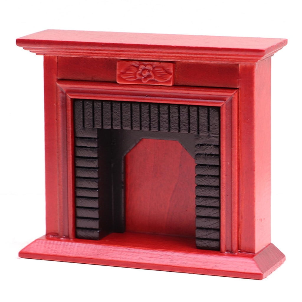 Jesscasday Pretend Play Kid Fireplace Mini Fireplace Furniture 1:12 ...