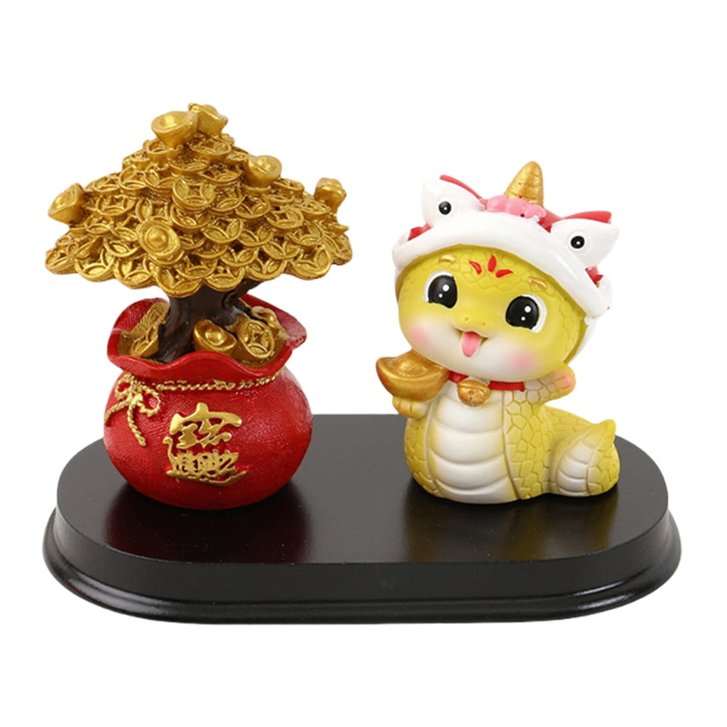 Jesscasday Resins Snake and Bonsais Money Tree Miniature Figurine for ...