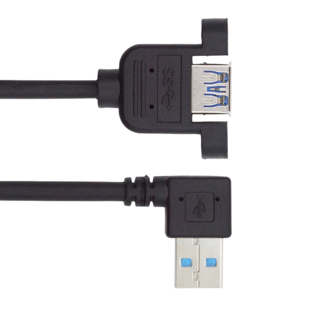 Jesscasday Right Angled/Straight Head USB 3.0 Male to Female Adapter ...
