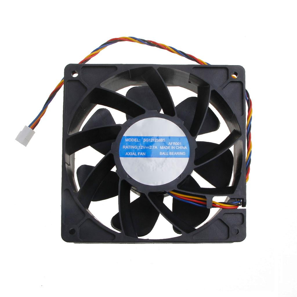 Jesscasday SG121238BS CPU Cooling Fan 12x12x3.8cm 4 Pin 4 Wire PWM ...