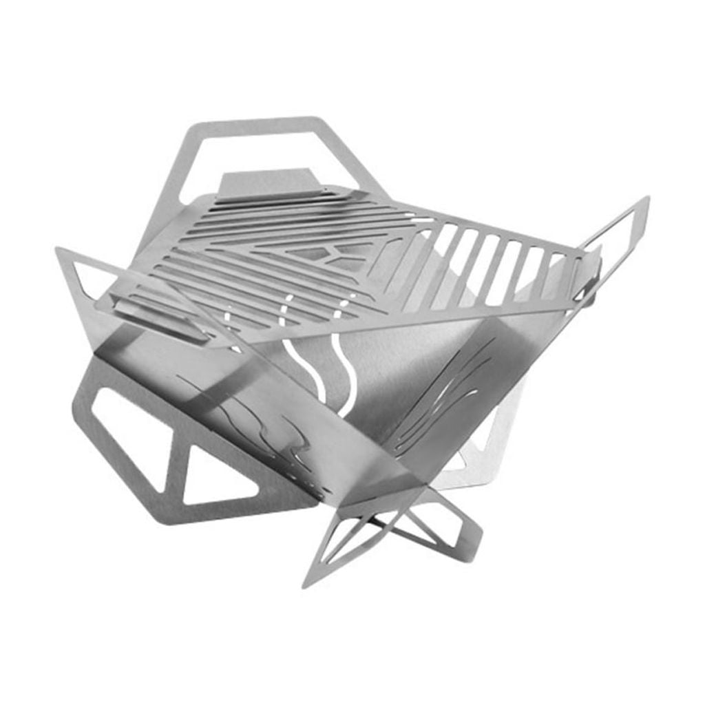 Jesscasday Stainless Grill Folding Fire Pit Foldable BBQ Fire Pit ...