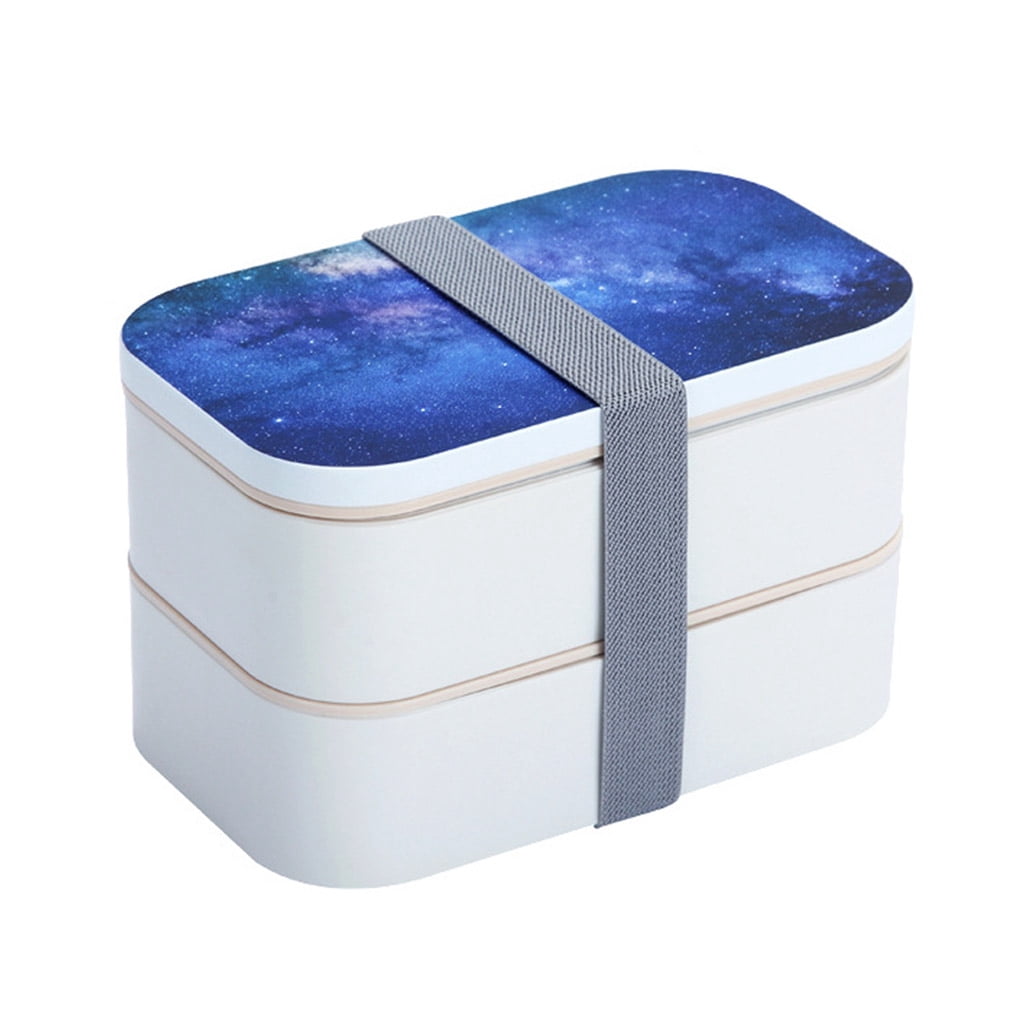 Jesscasday Stainless Steel PP Material Double-layers Food Boxes Thermal ...