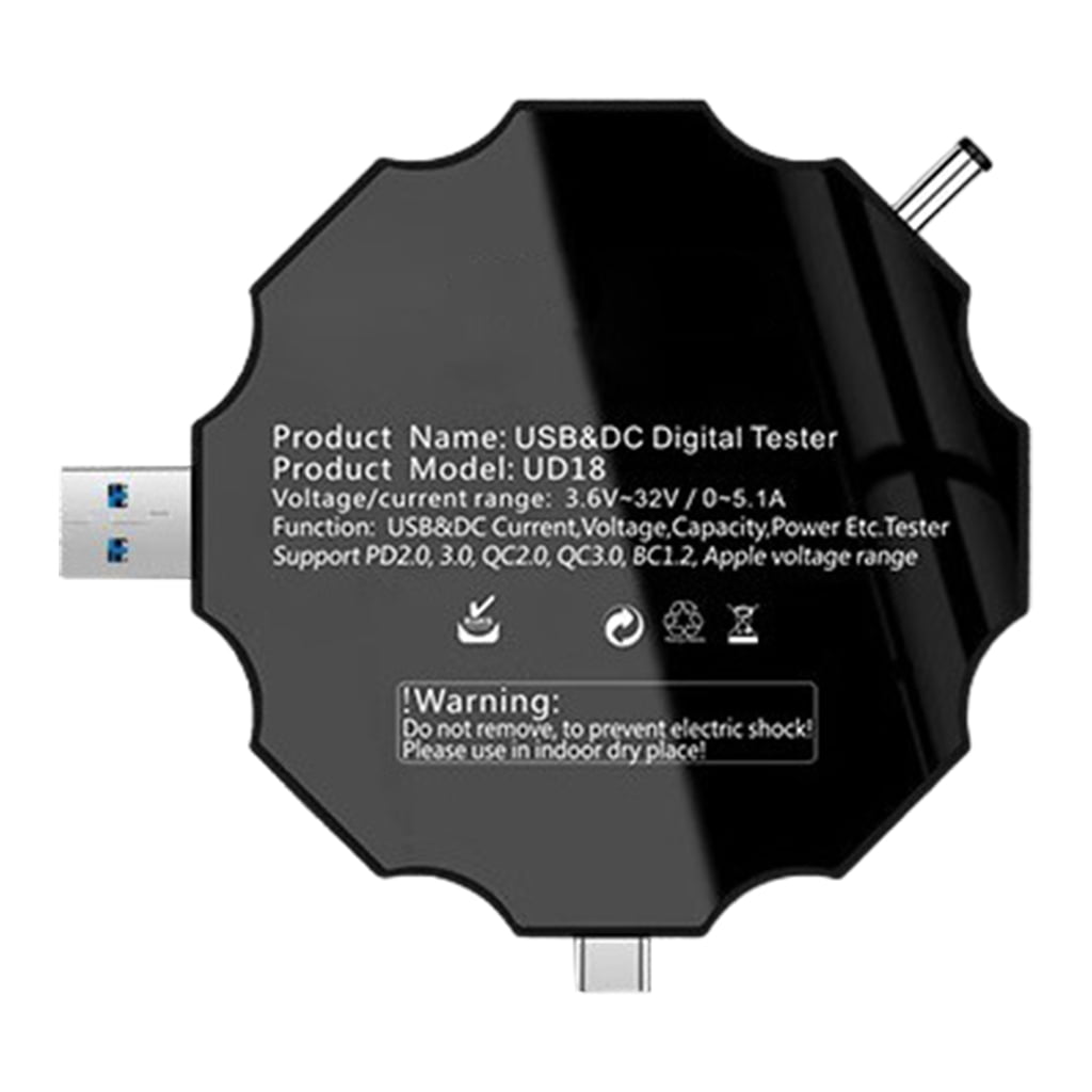 Jesscasday UD18 USB C Power Tester Multimeter Type C Detector Digital ...
