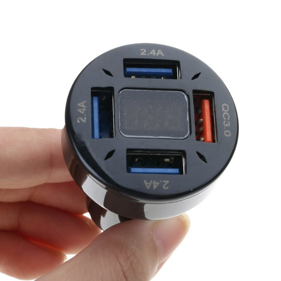 Jesscasday USB Car Charger 66W 4 Port Fast Automobile Charger 4.8A/QC3.0+2.4A/66W+3.1A - Walmart.com
