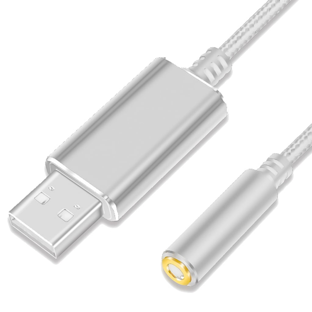 Jesscasday USB Sound Card Adapter External Sound Adapter Sound Card ...