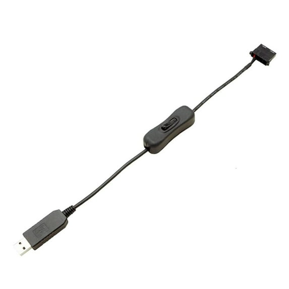 Jesscasday USB to 4Pin PWM 5V to 12V Boost Line USB Sleeved PC Fan ...