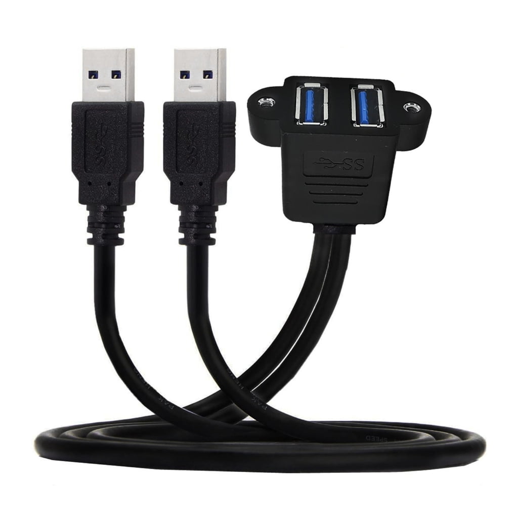 Jesscasday USB3.0 Extension Cable USB3.0 Double Port Data Extension ...