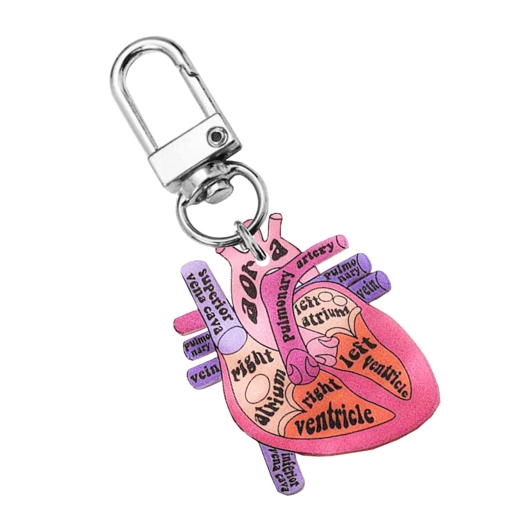 Jesscasday Unique Heart Designs Keychain Realistic Heart Diagram ...