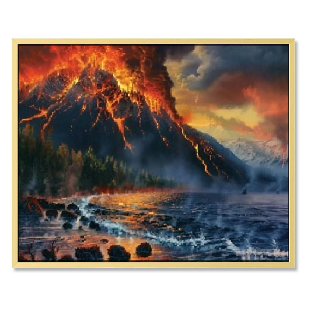 Jesse Barnes Volcano Eruption Canvas Wall Art Prints for Wall Decor ...